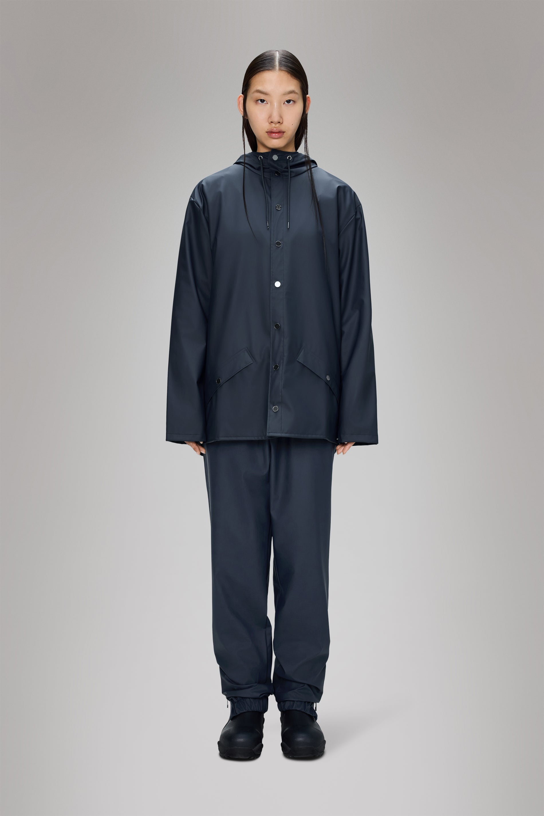 Rains® A-Line W Jacket in Black for $150 | Free Shipping