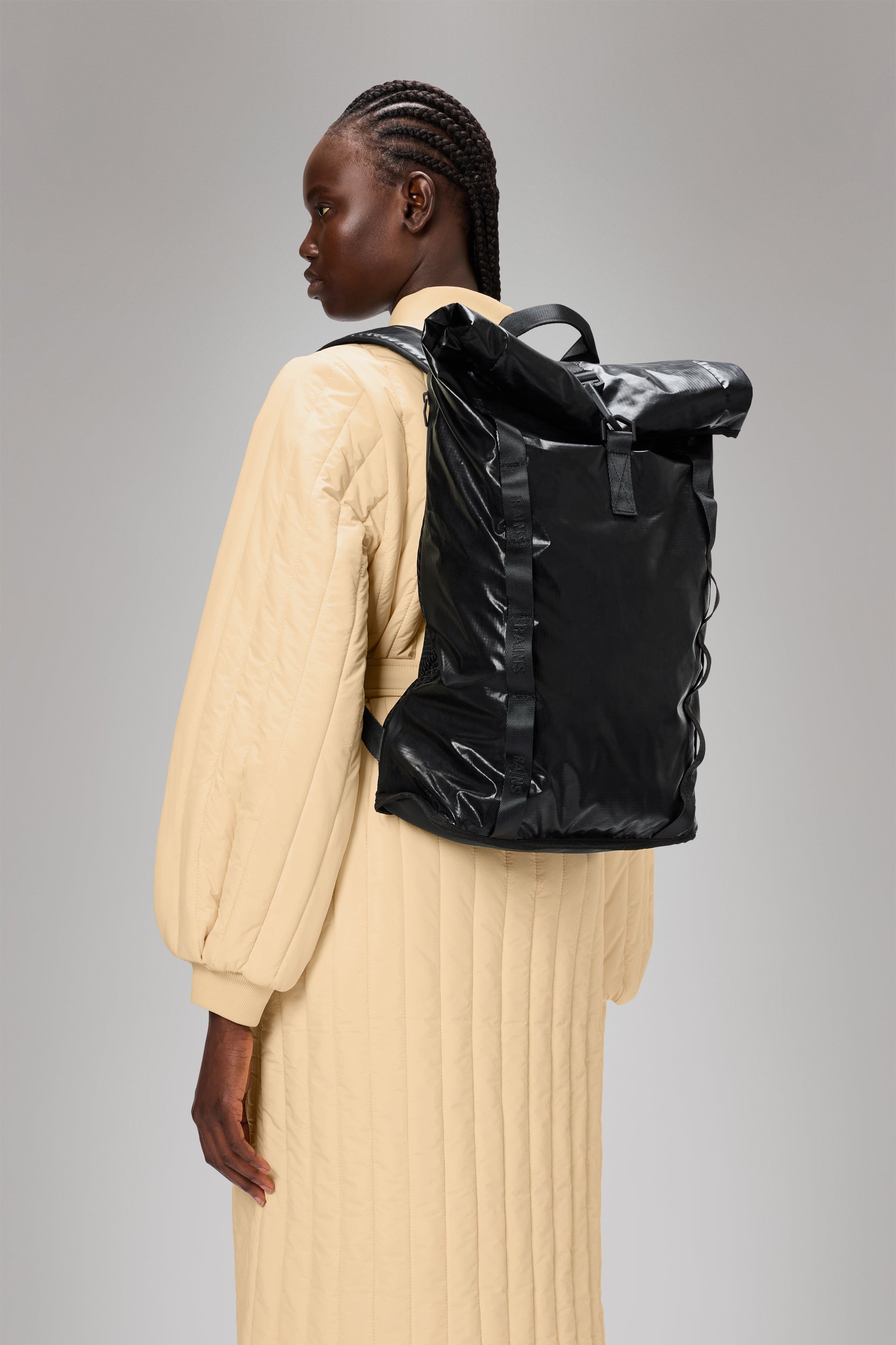 Rains® Sibu Rolltop Rucksack in Black for $170 | Free Shipping