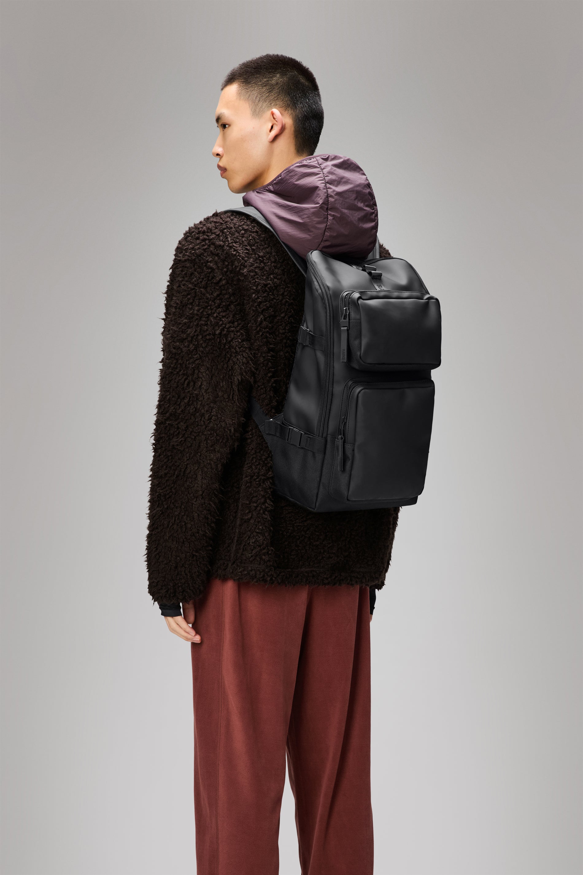 Rains® Trail Cargo Backpack in Black for $175 | Free Shipping