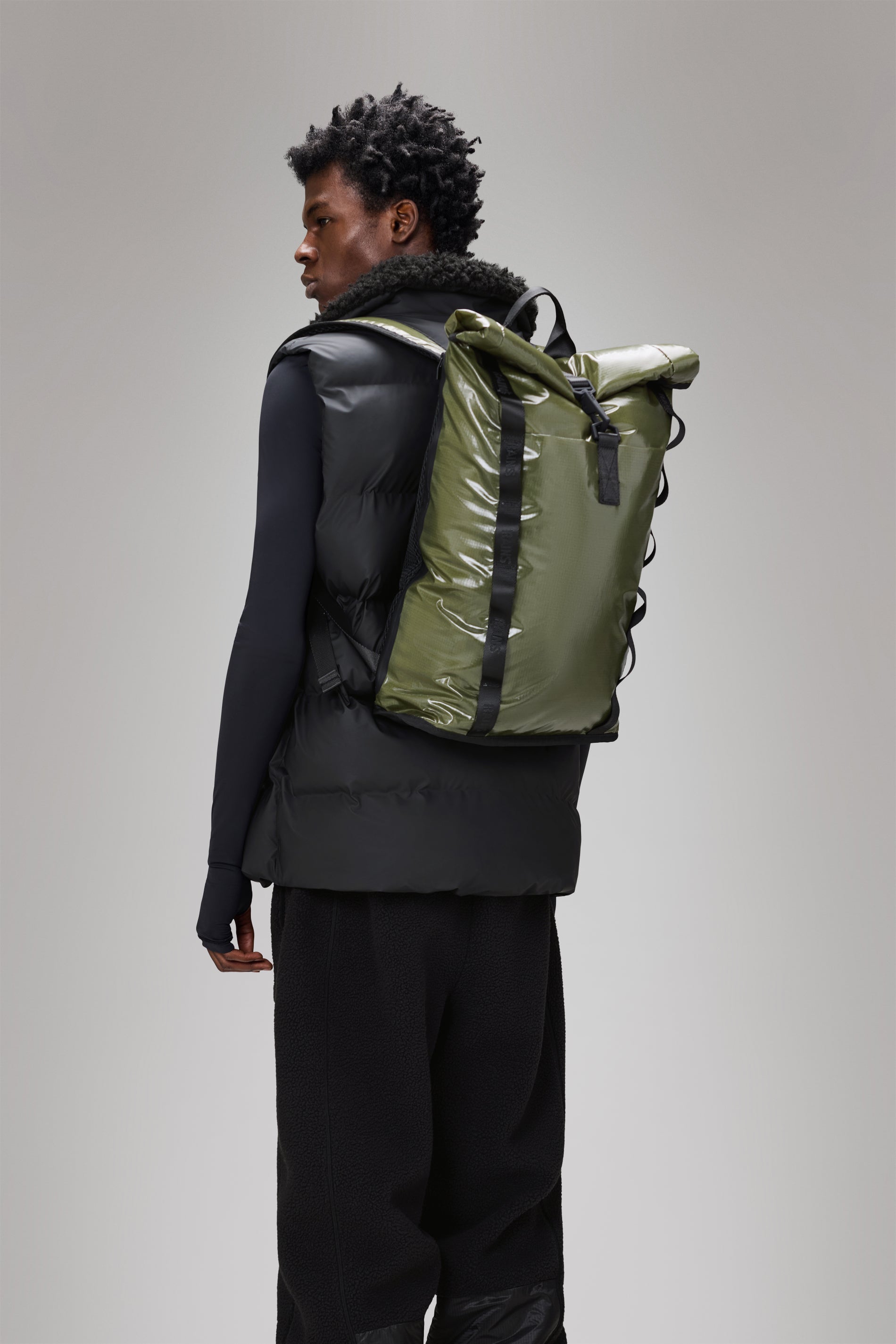 Rains® Sibu Rolltop Rucksack in Black for $170 | Free Shipping