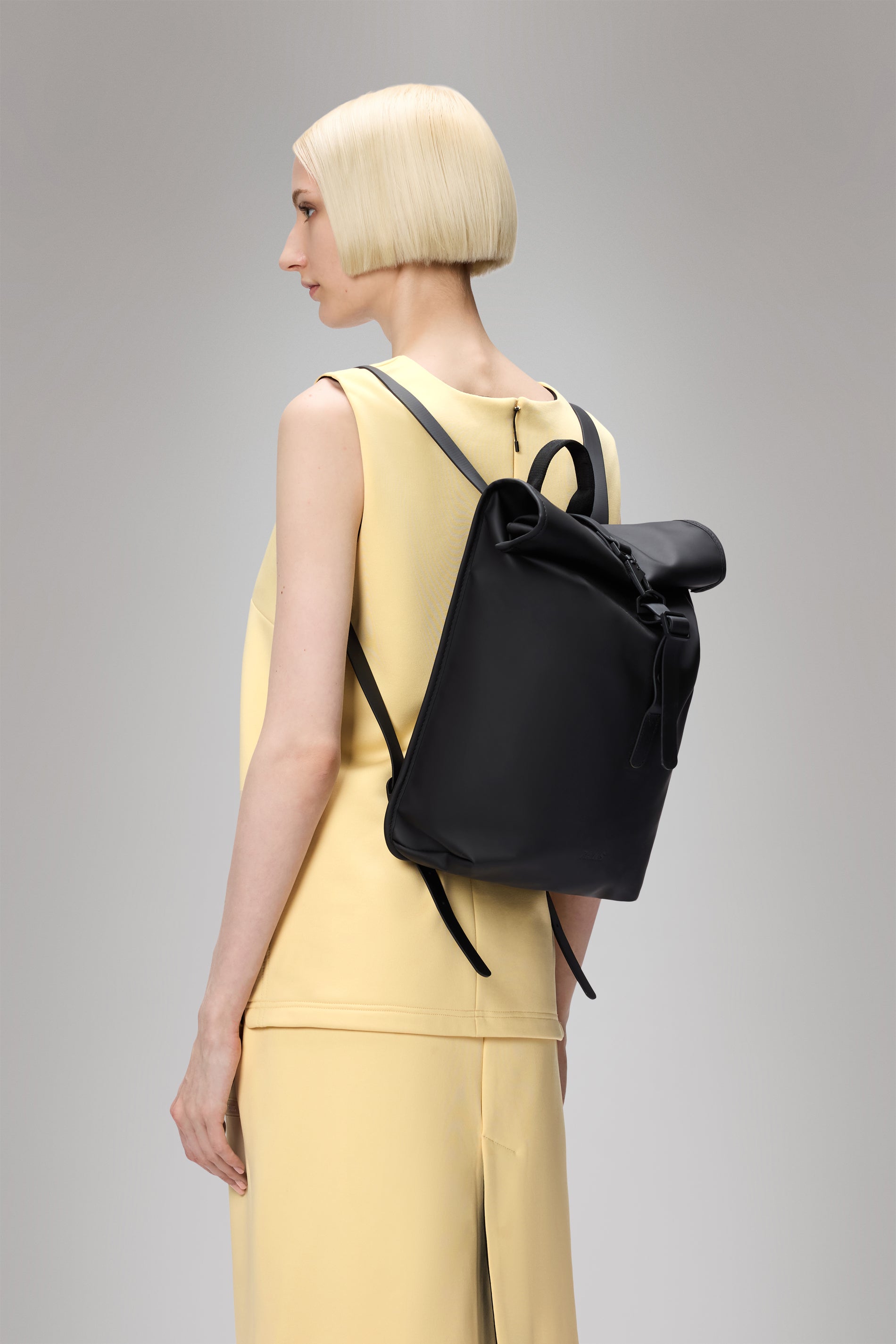 Rains® Rolltop Rucksack Mini in Black for $125 | Free Shipping