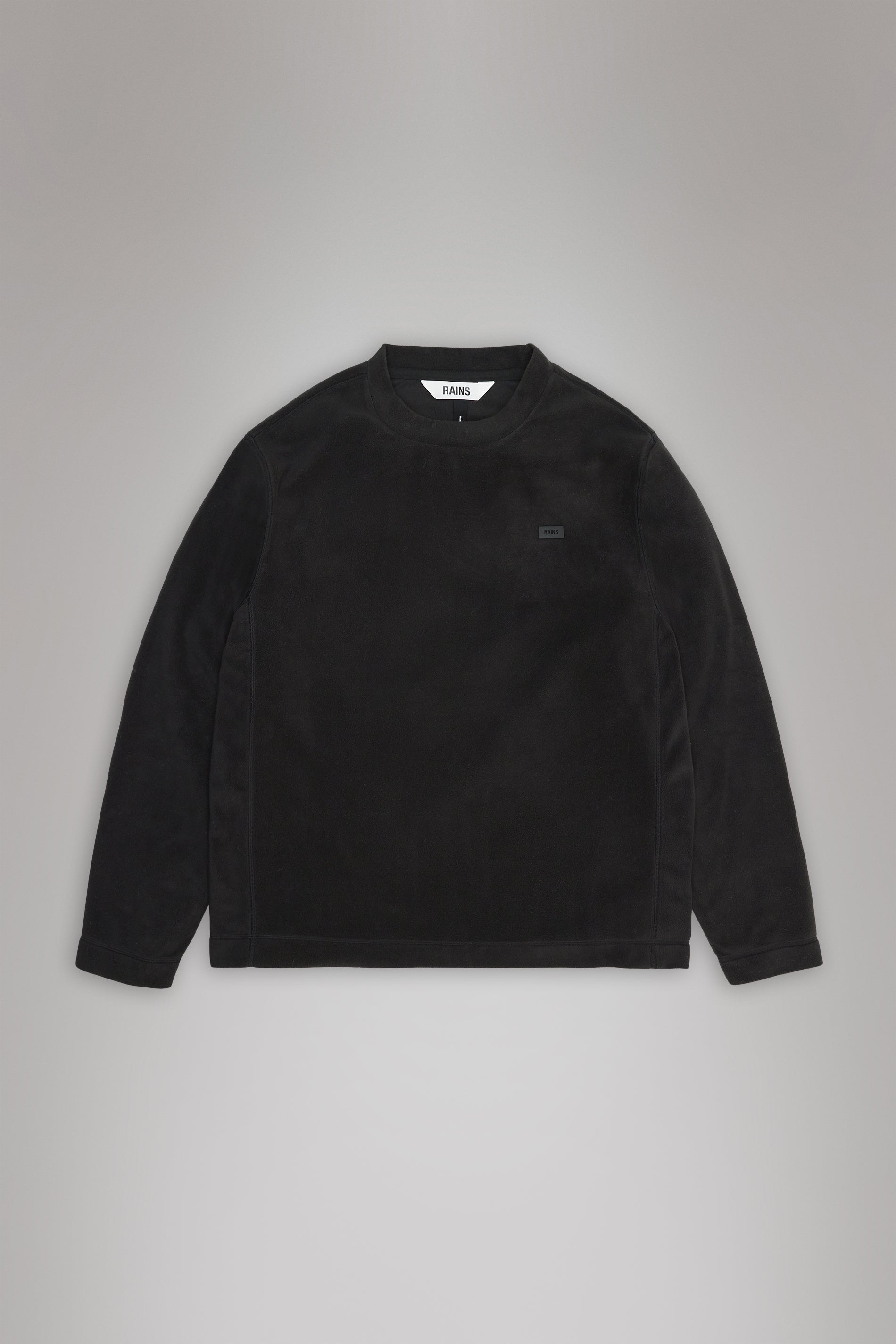 Rains® Addis Fleece Crewneck in Black for $85 | Free Shipping