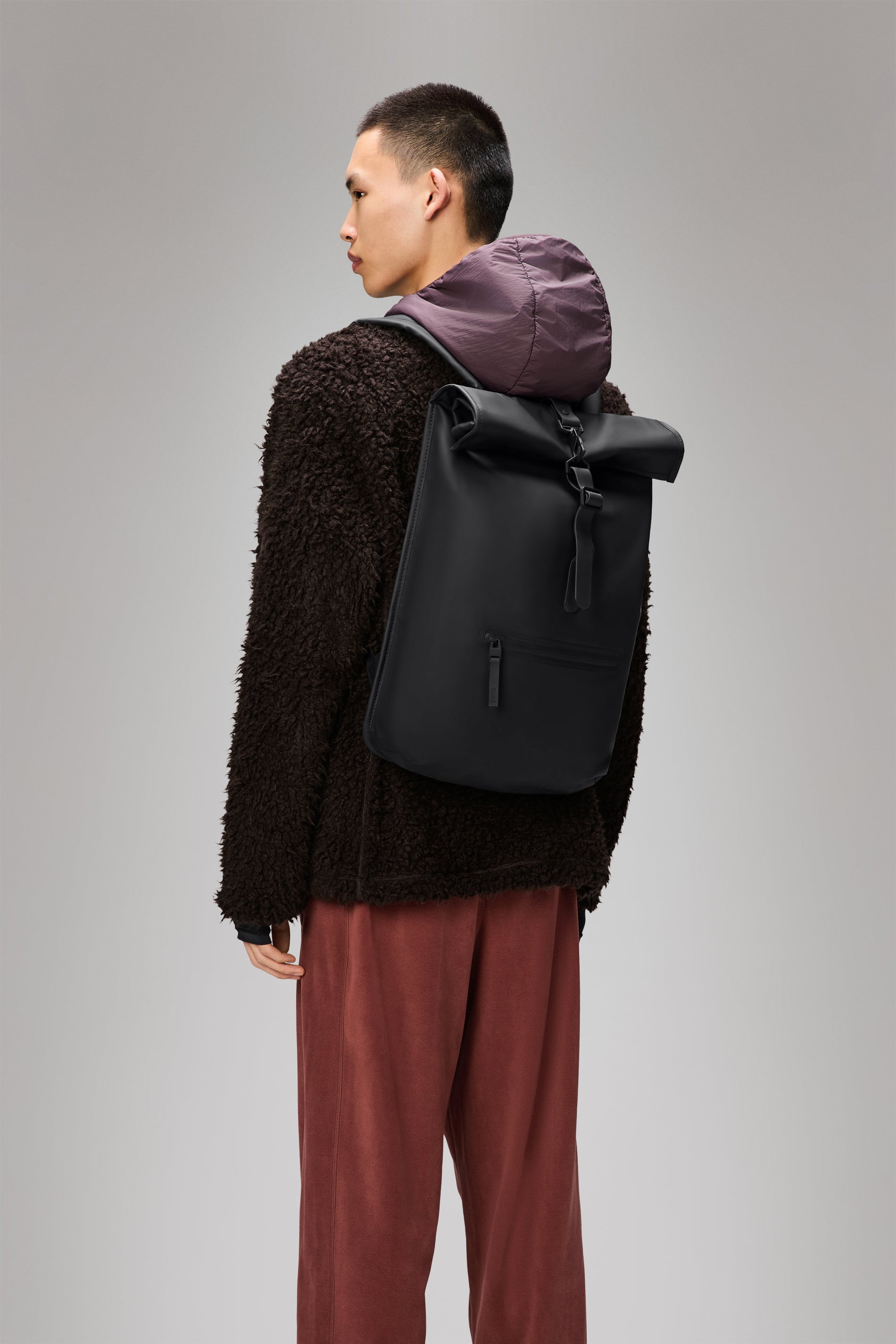 Rains® Trail Rolltop Backpack in Black for $165 | Free Shipping