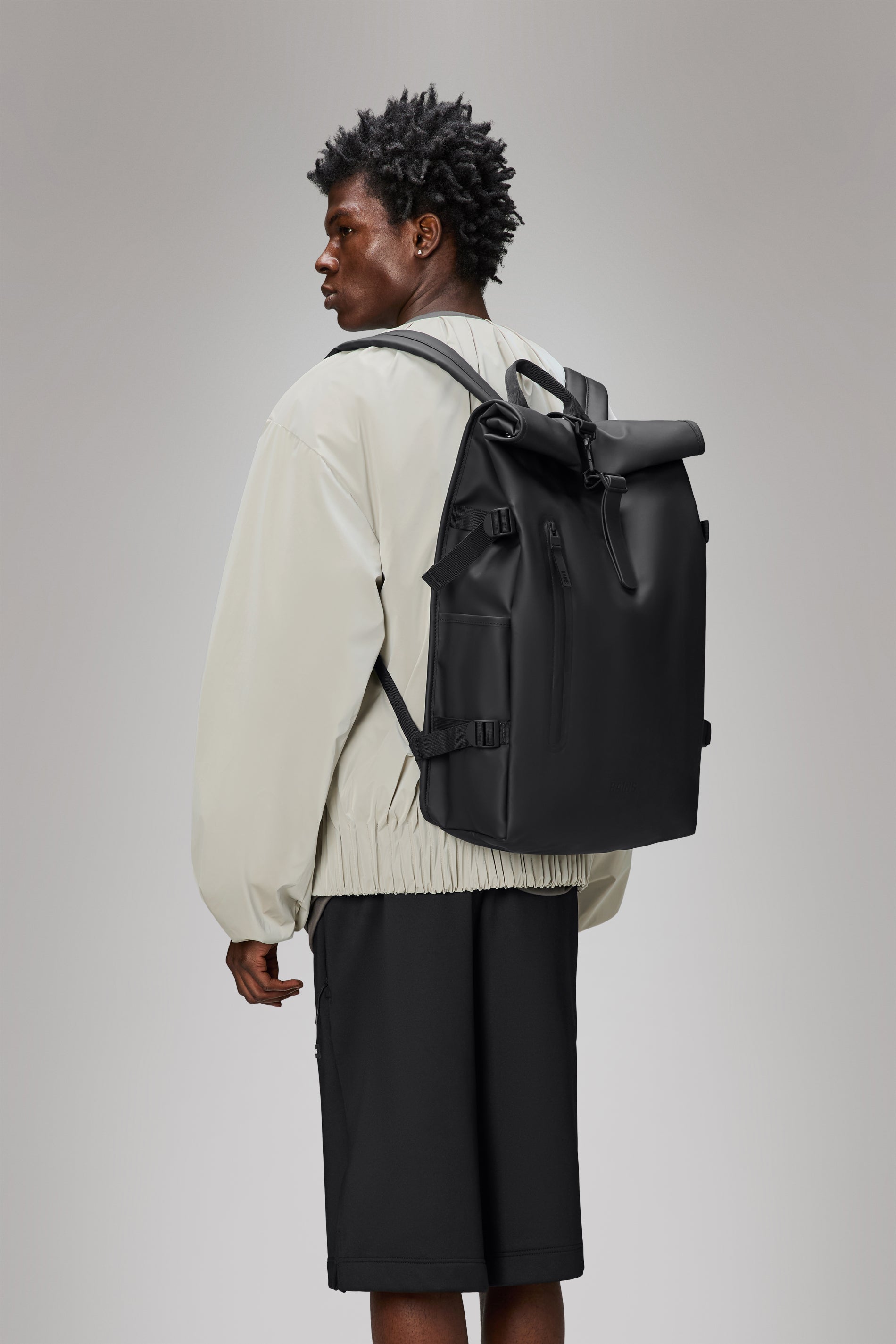 Rains® Trail Rolltop Backpack in Black for $155 | Free Shipping