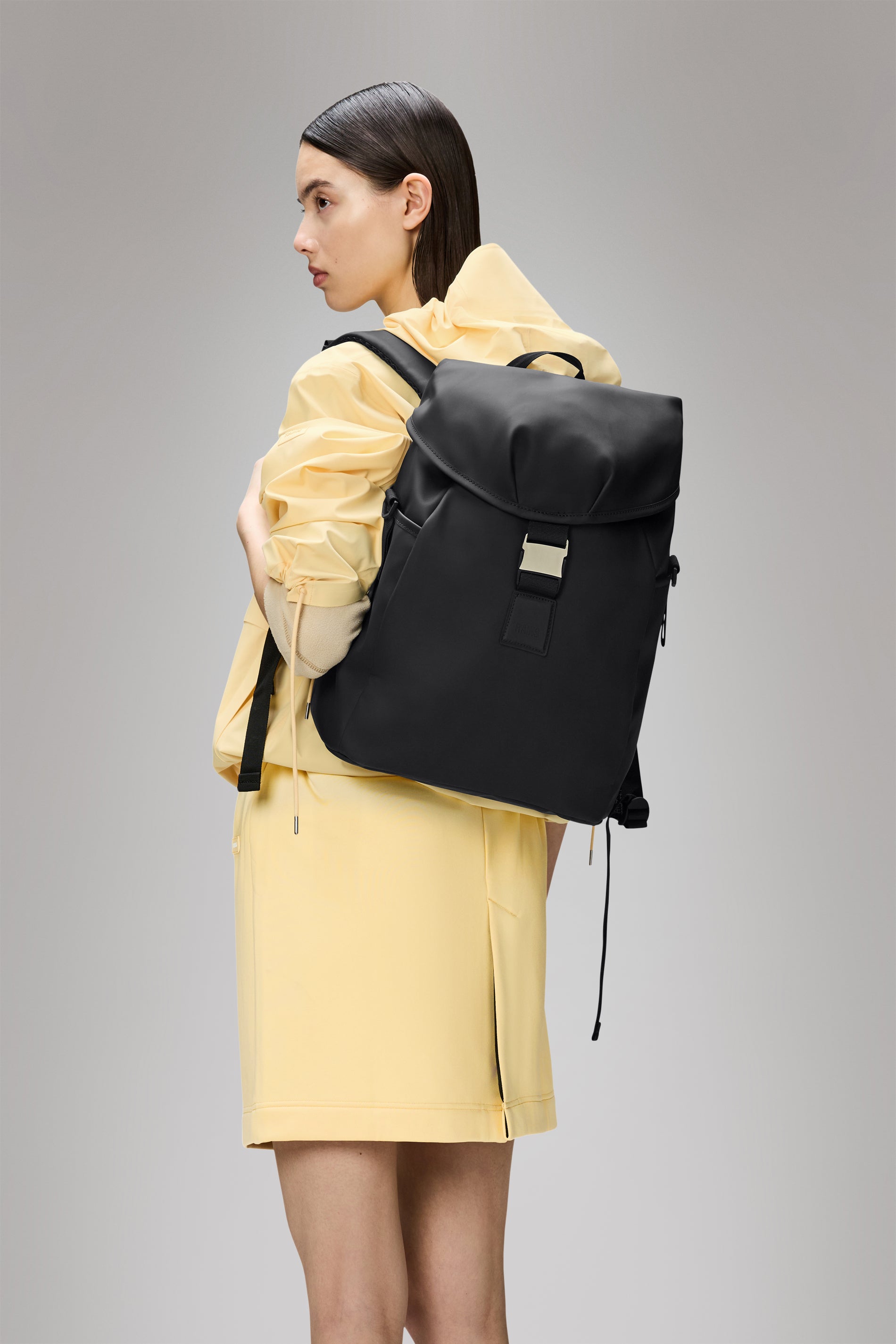 Rains® Valera Bucket Backpack in Black for $175 | Free Shipping