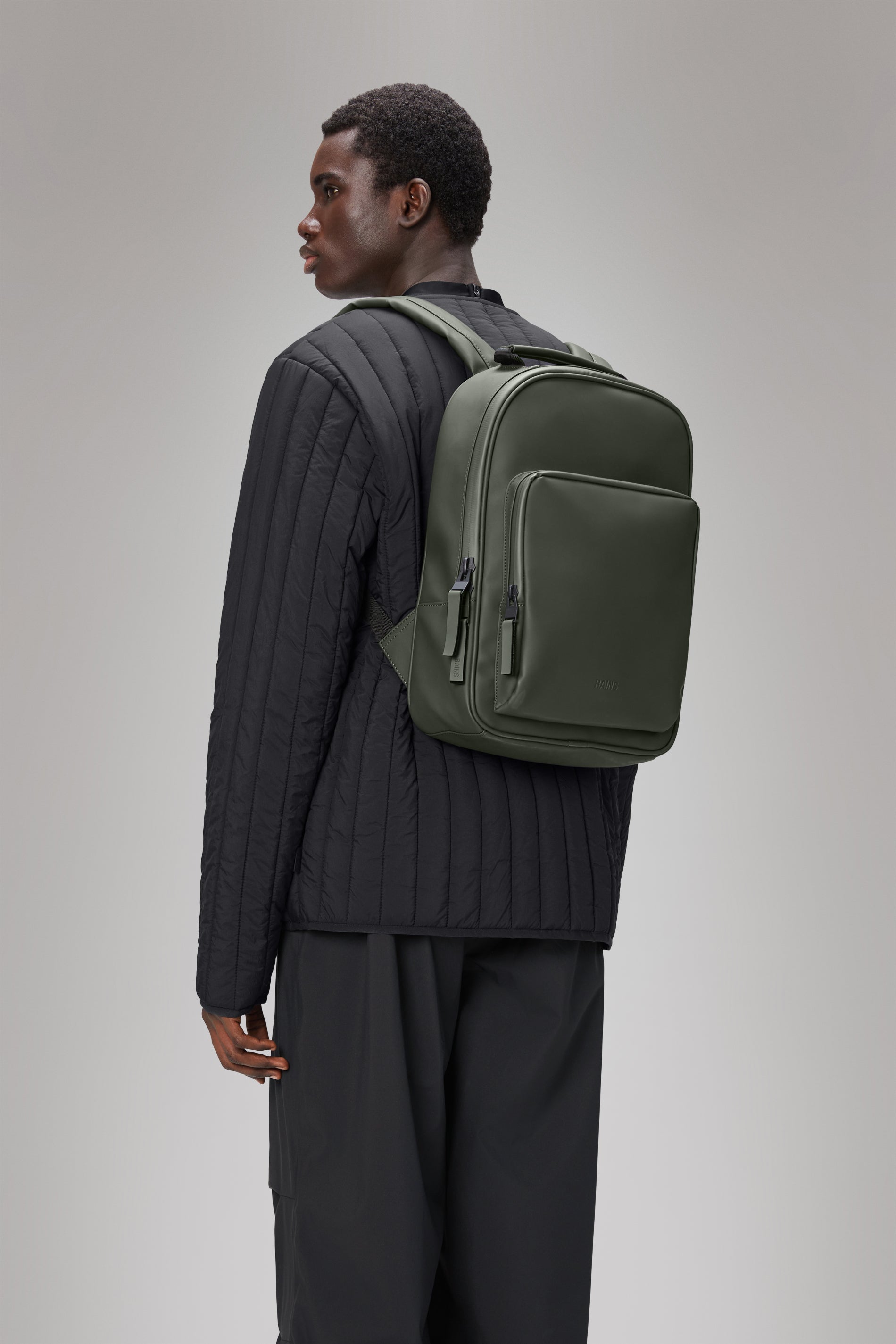 Rains® Book Daypack Large in Green for $150 | Free Shipping