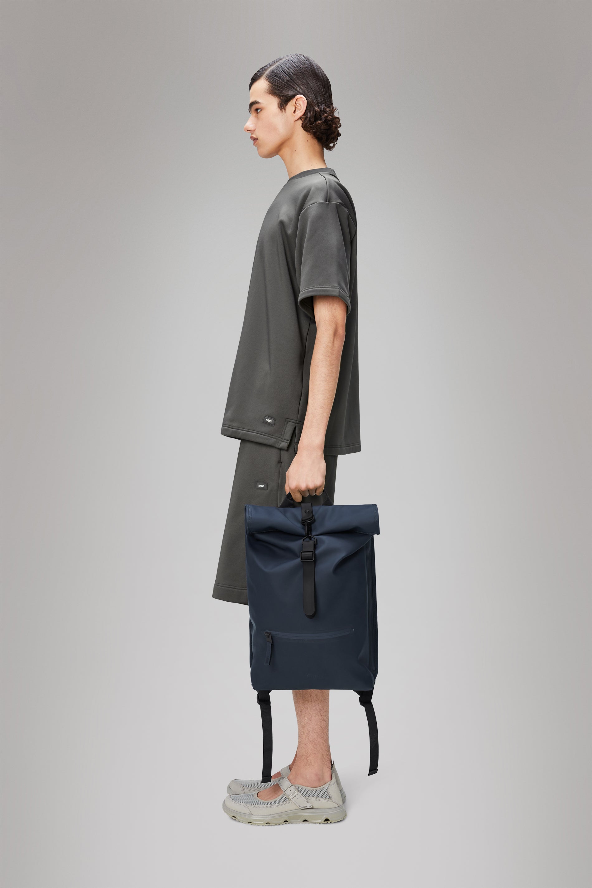 Rains® Sibu Rolltop Rucksack in Black for $170 | Free Shipping